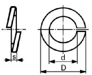 M2 - M48 Lock Helical Spring Washer Stainless Steel for Screws and Bolts