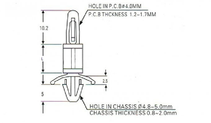 LCS Series 20mm Plastic Circuit Board Standoffs For Fixing PC Board CS0322