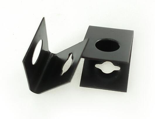 Sheet Metal Stamping Parts 15mm Height Black Spring Steel V Shaped Brackets