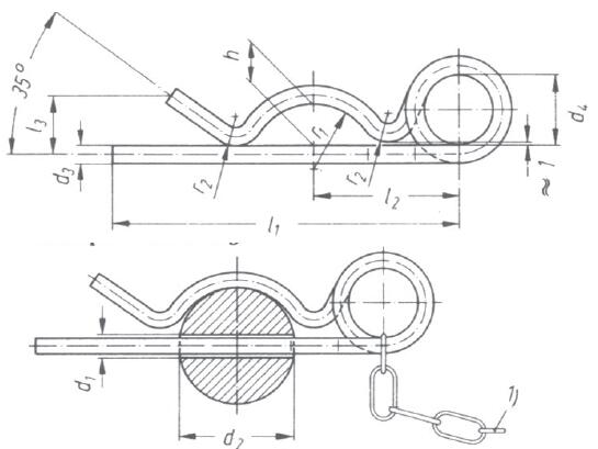 Zinc Carbon Steel DIN 11024 Fastener Pins R Spring Cotter Pin for ...