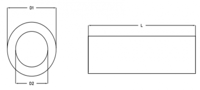 PA66 White Plastic Round Spacers with Inside Threads M5 X 15 mm