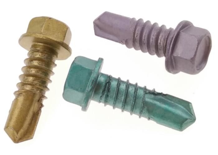 1/4 Hex Washer Head Self Drilling Screws For Roofing Sheet Color ...