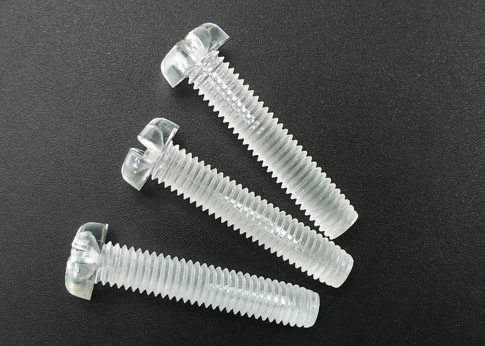 Clear Plastic Screws Round Head Fastener M5 Full Thread Slotted Cross Drive