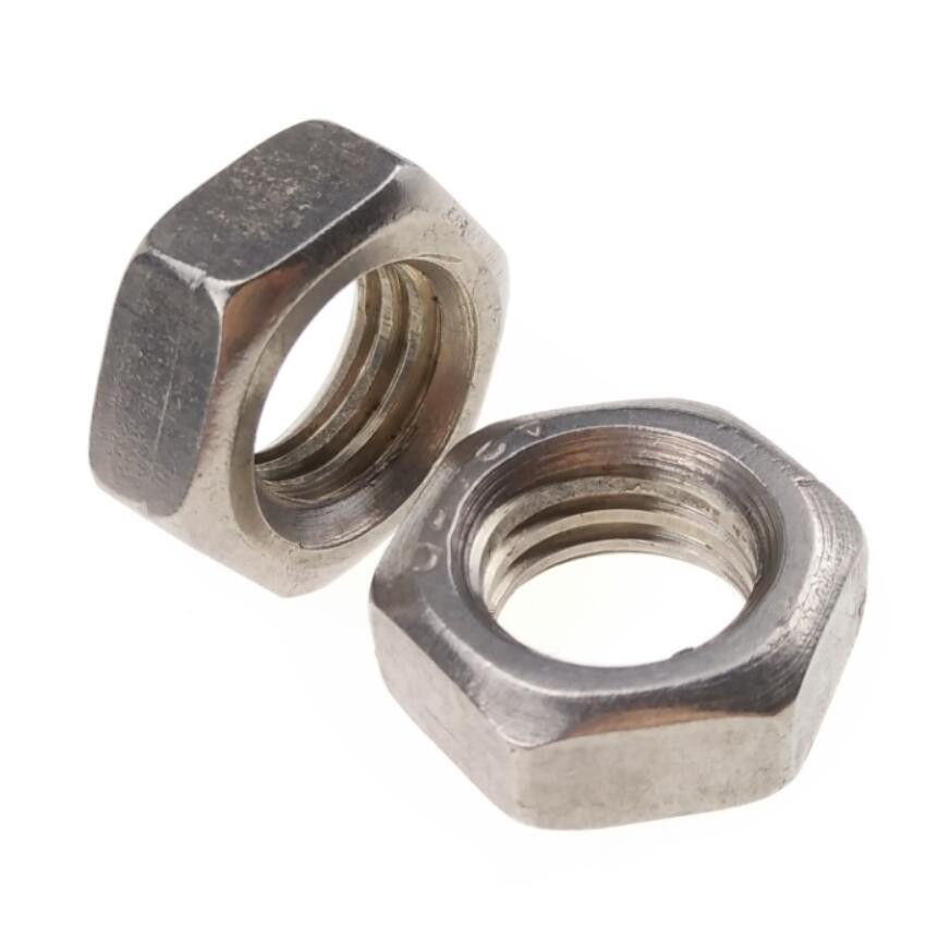 304 Stainless Steel Hex Nuts For Screws Bolts M6 Standard DIN 934