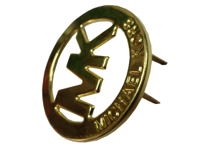 IT9 Precision Stamped Custom Logo Plates Carbon Steel With Golden Finish
